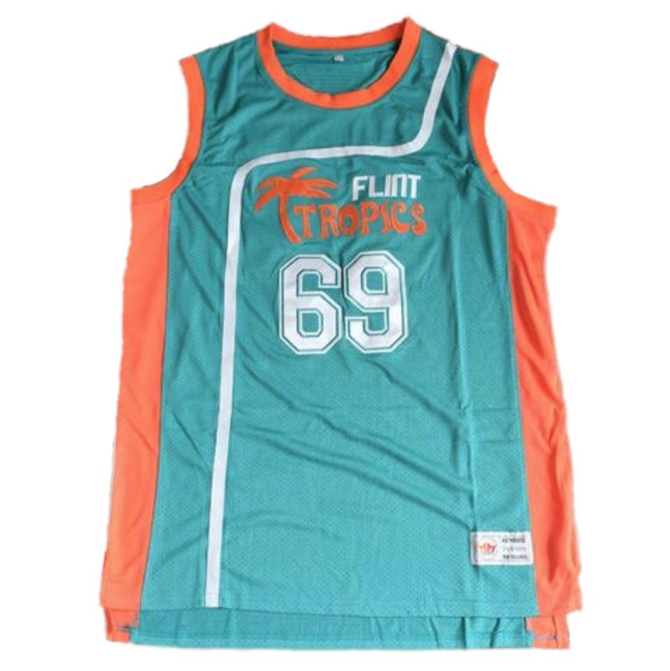 Flint Tropics Semi Pro Basketball Jersey White Green – Jersey Junkiez