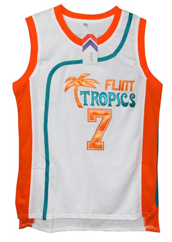 Flint Tropics Semi Pro Basketball Jersey White Green – Jersey Junkiez