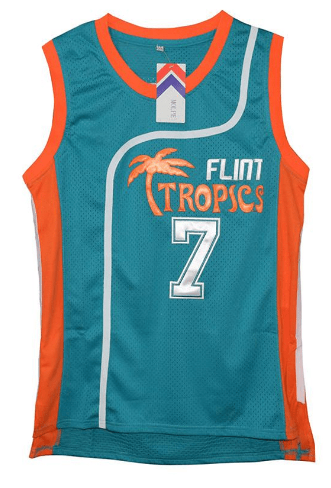 Flint Tropics Semi Pro Basketball Jersey White Green – Jersey Junkiez